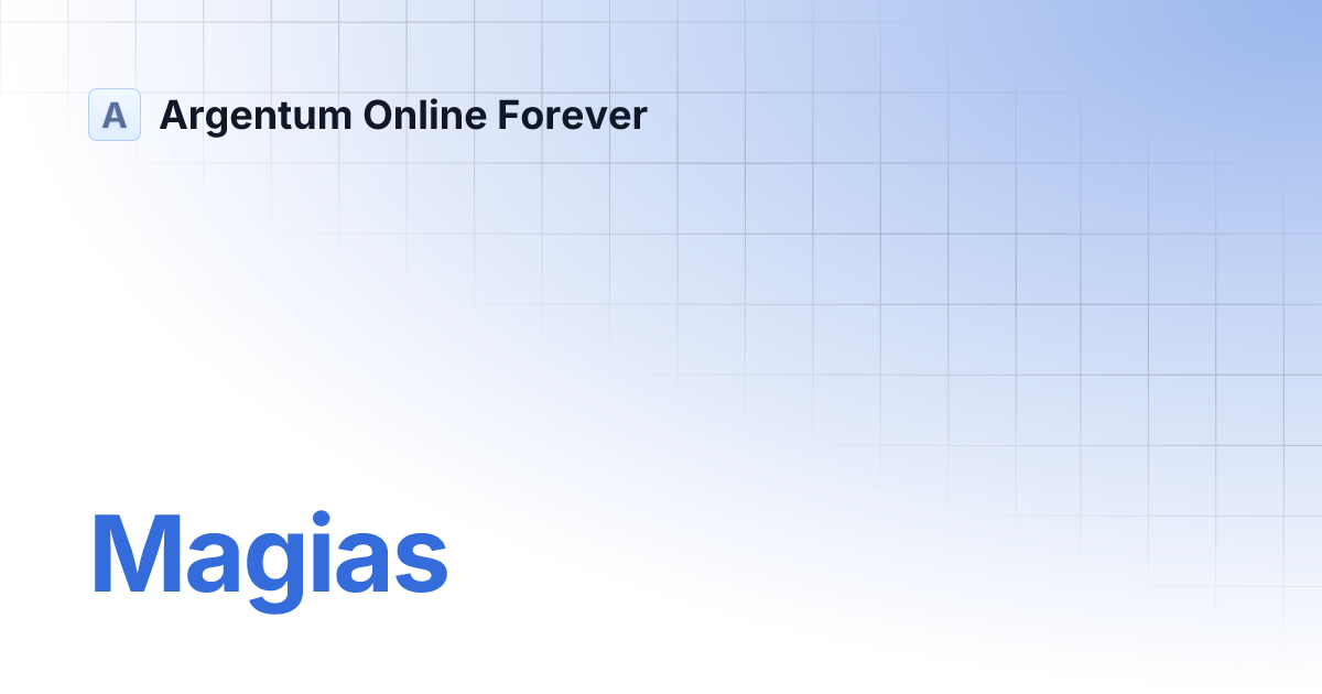Magias | Argentum Online Forever